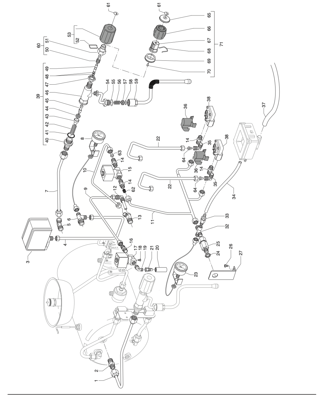 Gaggia - ER0235 RUBINETTERIA - CARICO AUTOMATICO XD EVOLUTION PRESSOST ...